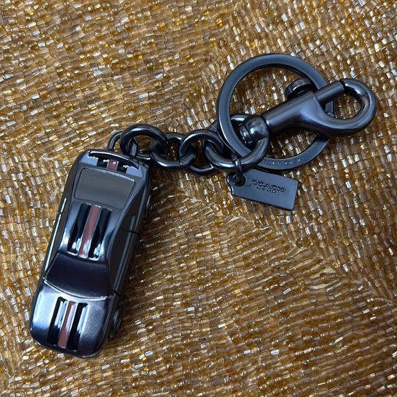 Coach | Accessories | Coach Bag Charm Car With Racing Stripe Rare ...